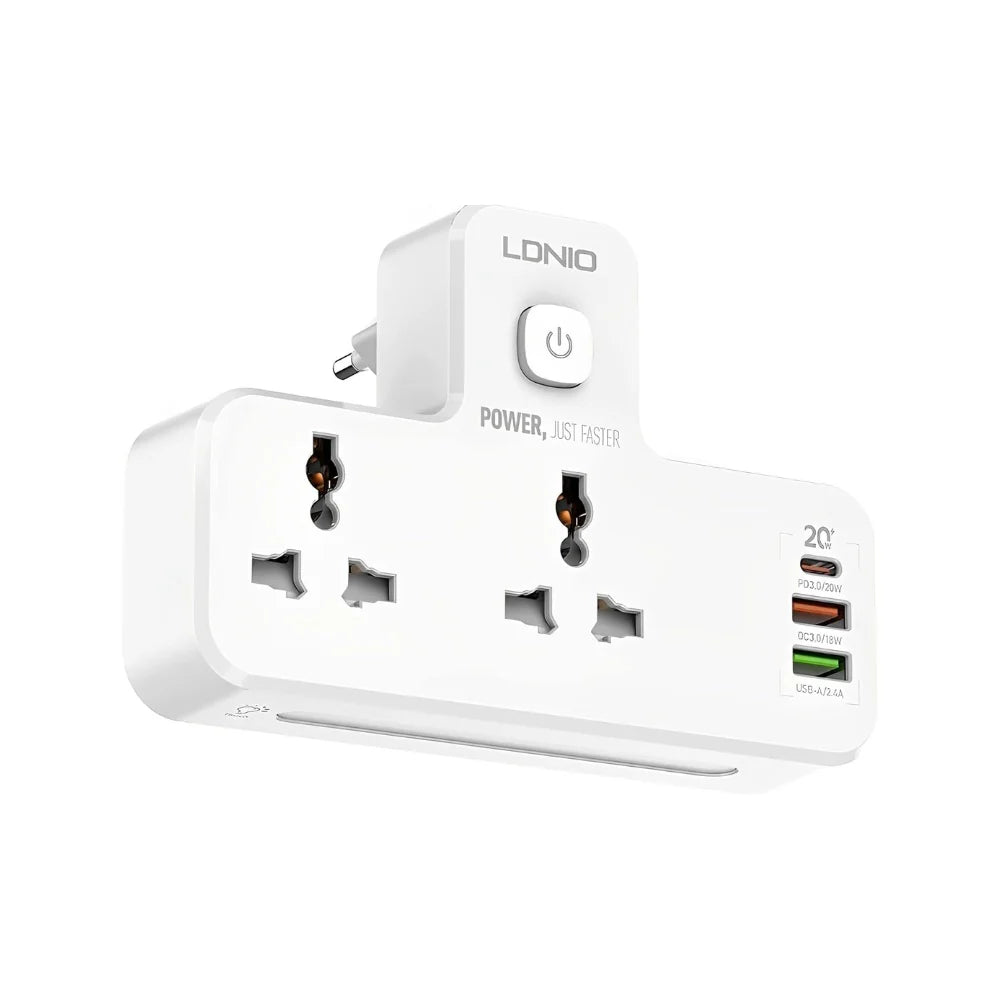 LDNIO SC2311 2-Outlet Portable Power Socket in Lebanon – SalesHub Store